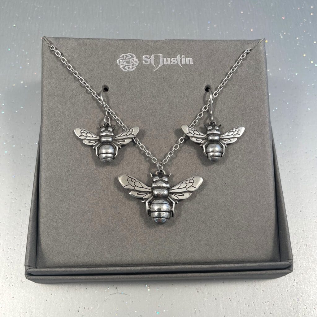 Pewter bee set - St Justin